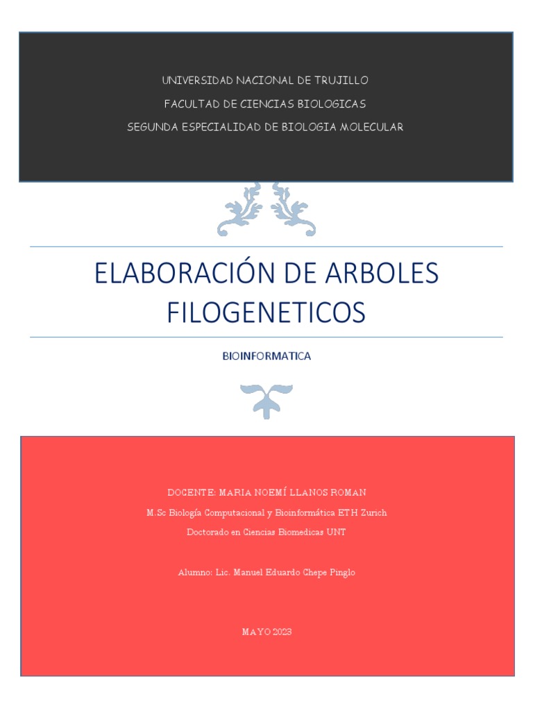ARBOL FILOGENETICO | PDF | Bioinformática | Biología Matemática Y Teórica