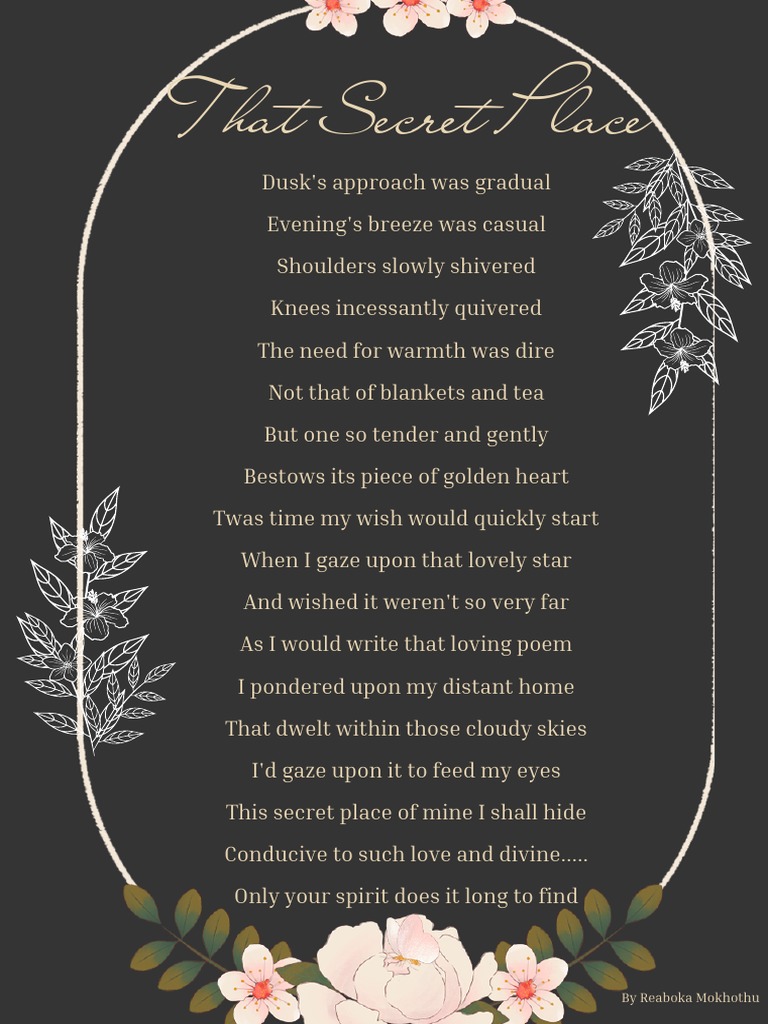 That Secret Place (poem) | PDF
