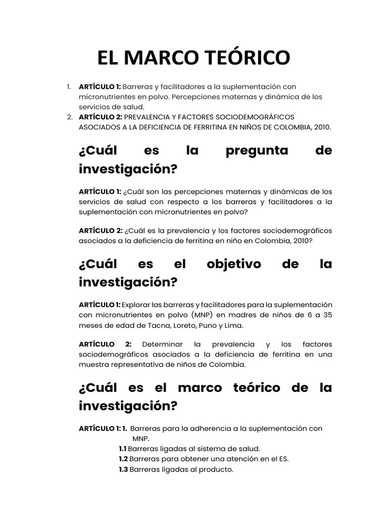 Marco Teórico | PDF