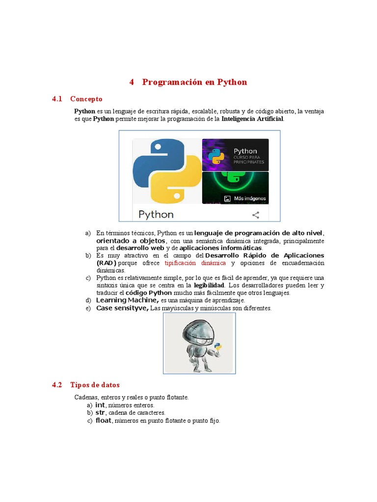 TEma4 Programación en Python | PDF TEma4 Programación en Python | PDF