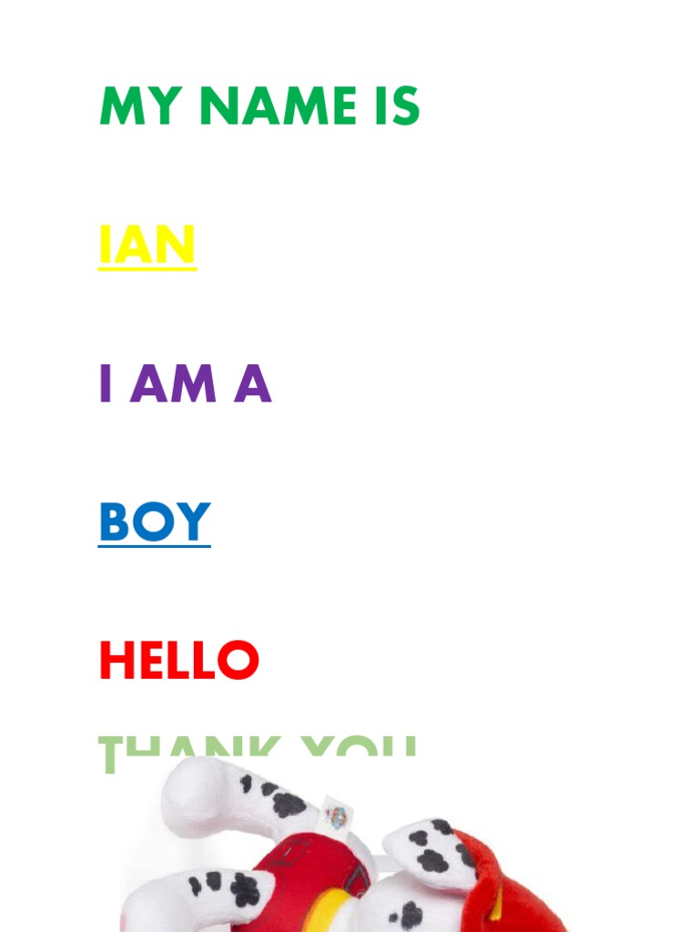 My Name Is | PDF