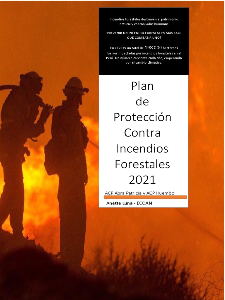Plan de Protección Contra Incendios Forestales ECOAN - 2021 | PDF ...