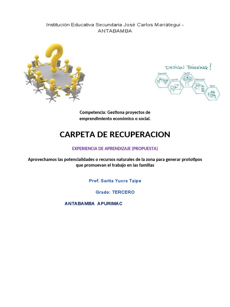 CARPETA DE RECUPERACION DE EPT 3ro. | PDF