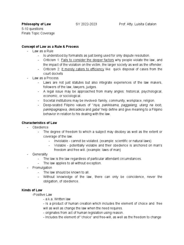 Philo Law Reviewer JD | PDF | Justice | Crime & Violence