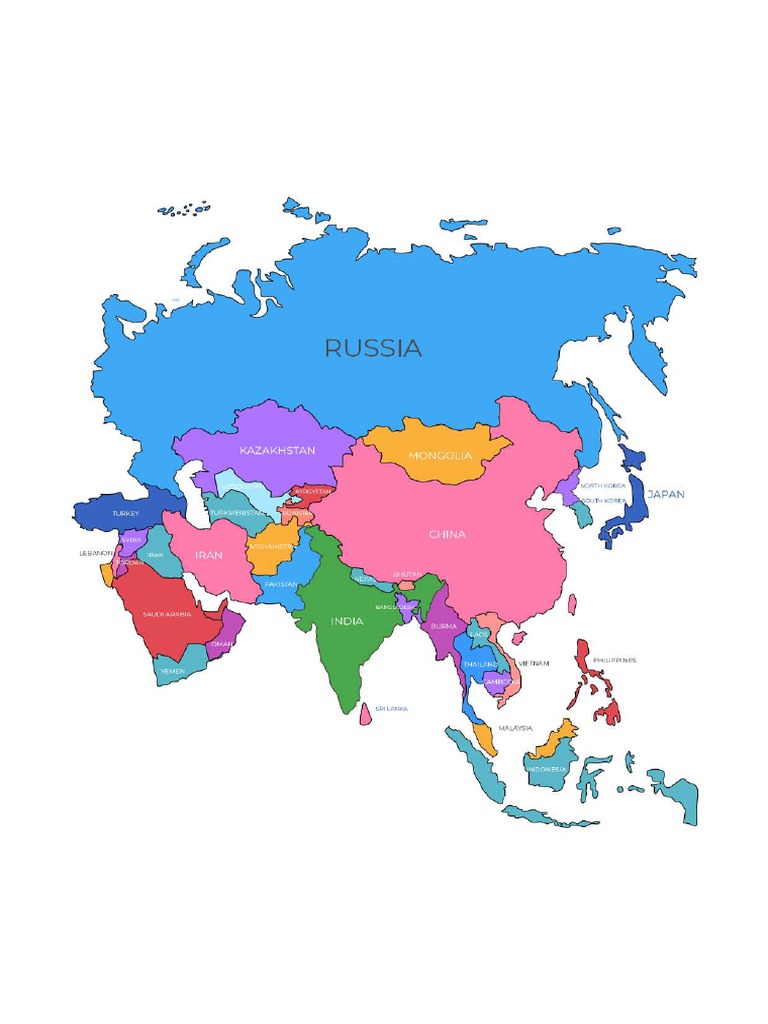 Mapa-politico-de-Asia-con-nombres | PDF