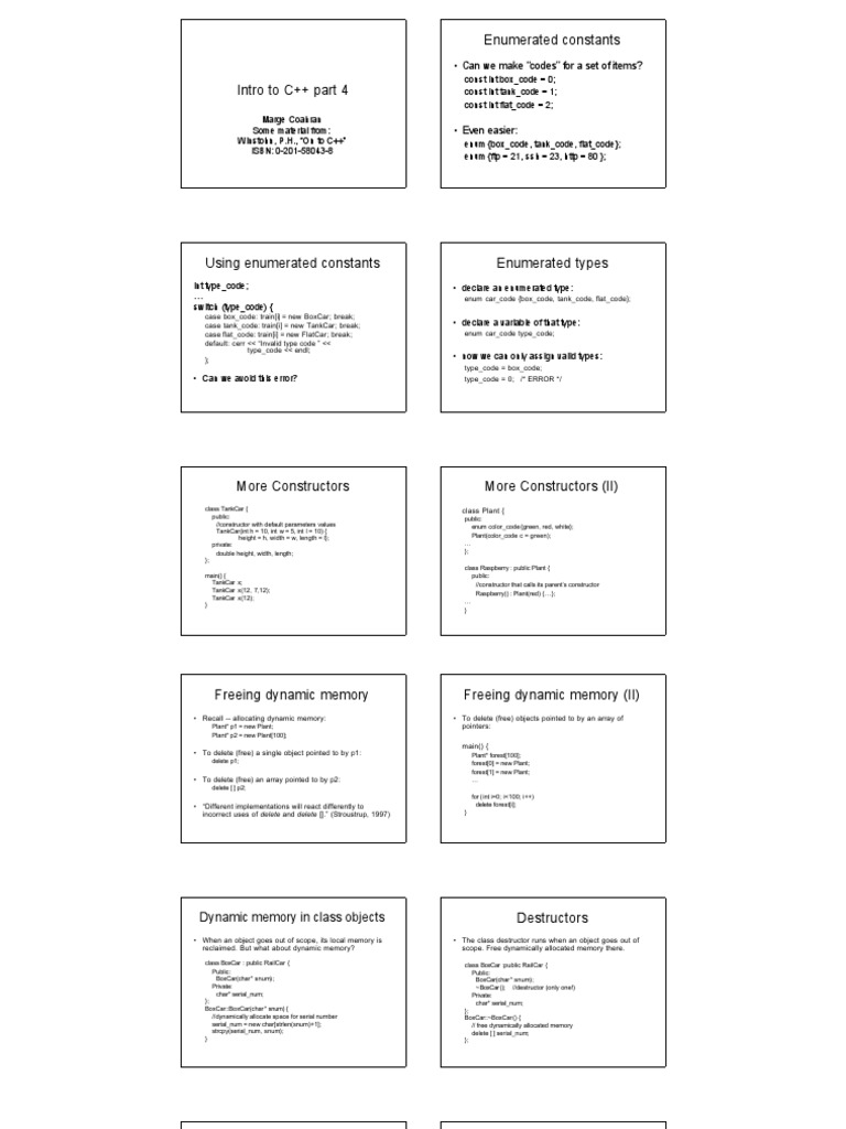 Cpp 4 Pdf Constructor Object Oriented Programming Programming 6813