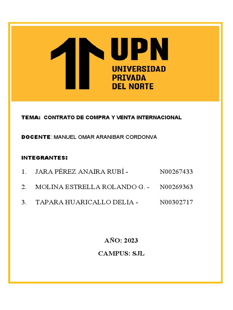 Contrato de Compraventa Internacional - t2 | PDF | Negocios | Derecho
