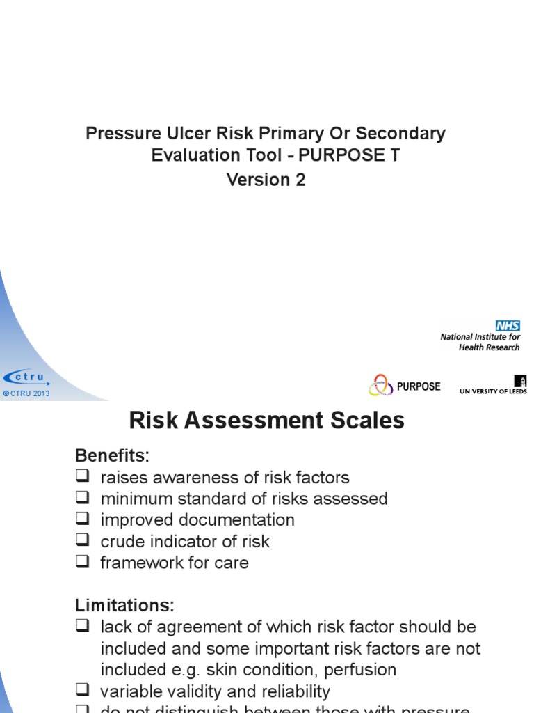 Pressure Ulcer Risk Tool Guide | PDF | Risk | Diabetes