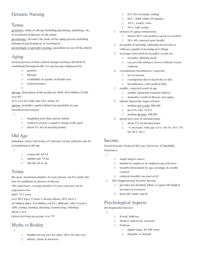 Geriatric Nursing | Old Age | Geriatrics