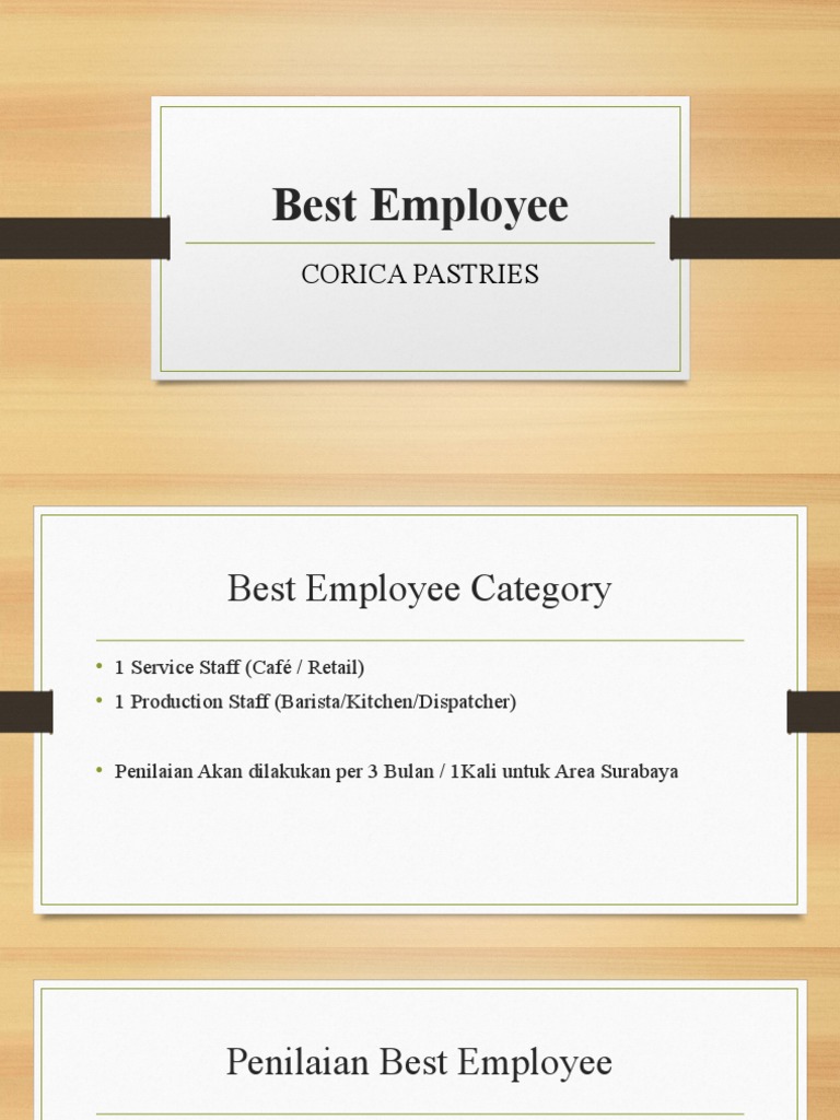 Kriteria dan Penghargaan Best Employee | PDF | Karier & Perkembangan ...