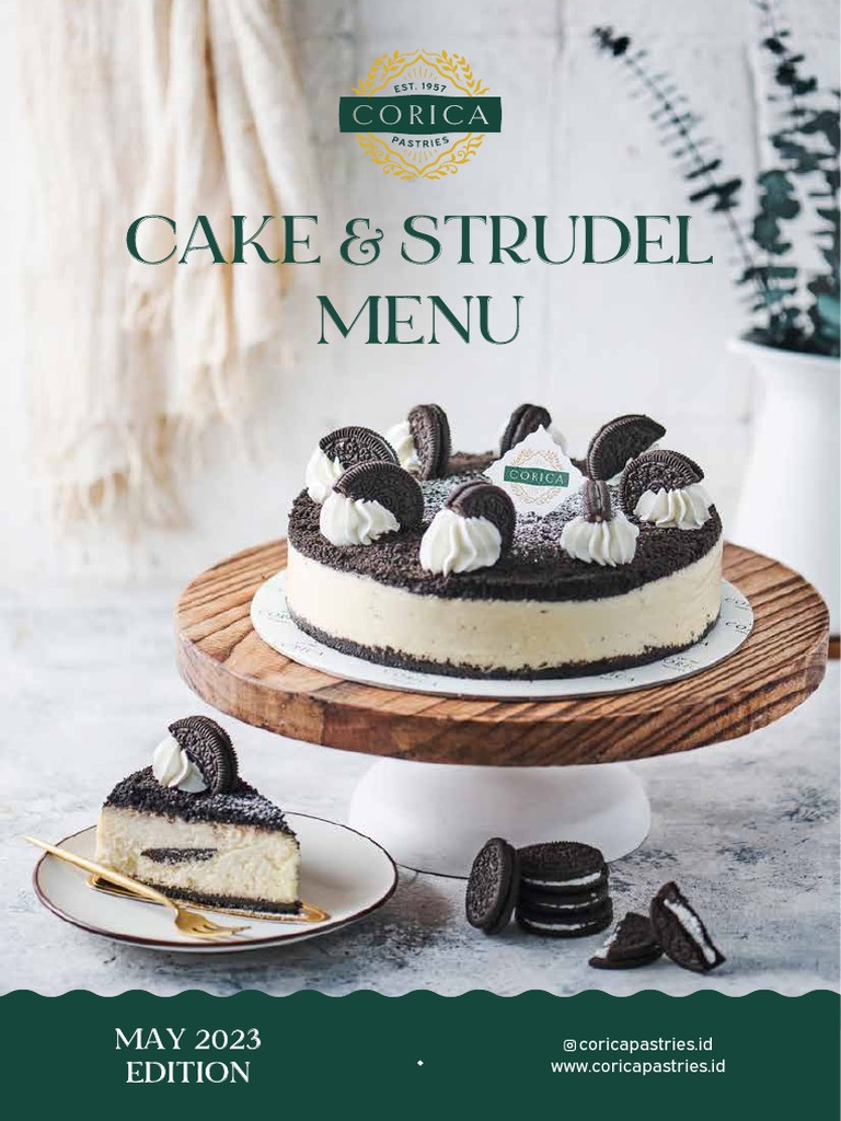 Corica Cake & Strudel Menu SBY - May 2023 | PDF | Cakes | Cheesecake