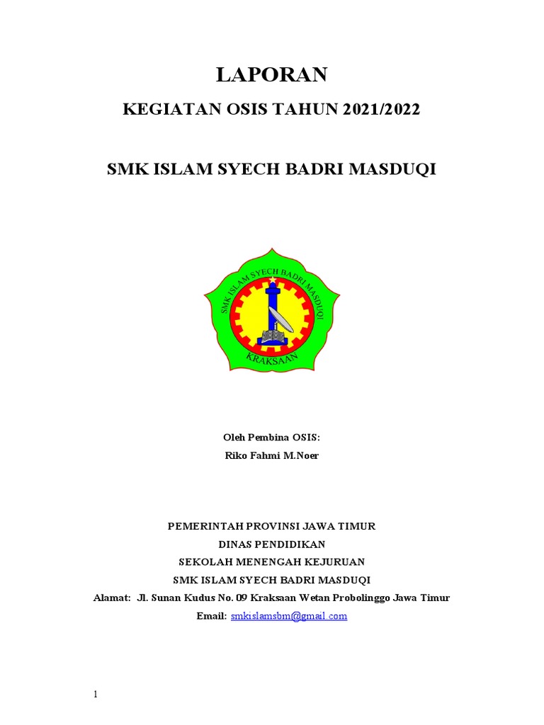 Laporan Kegiatan OSIS | PDF