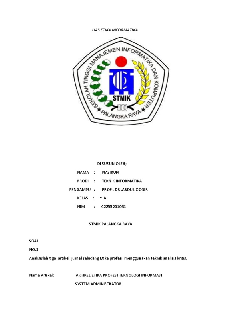 Uas Etik Informatika | PDF