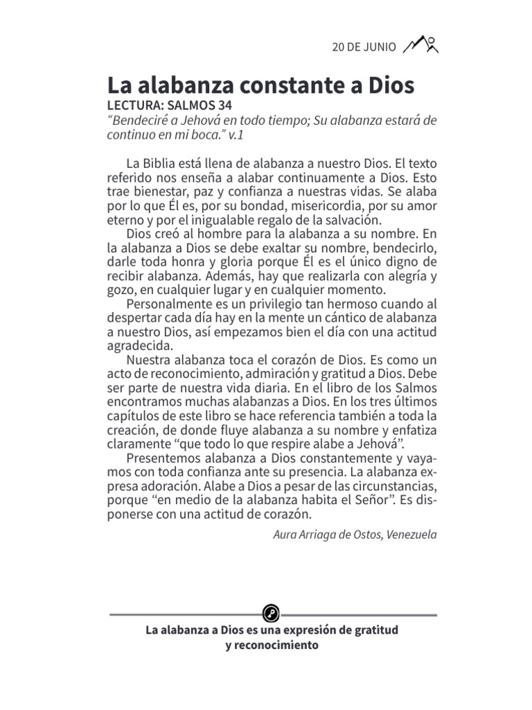 La Alabanza Constante A Dios | PDF | Relaciones personales, crianza y ...