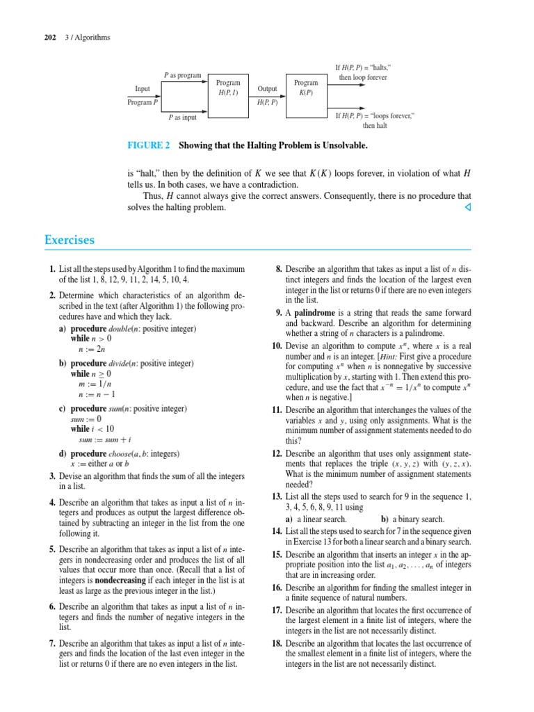 Exercises Algoritms | PDF | Algorithms | Applied Mathematics