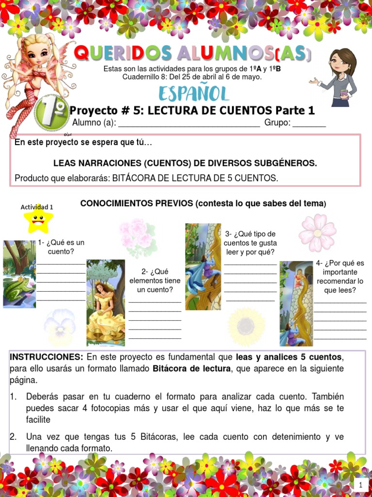 Español 1o Cuadernillo 8 Lectura de Cuentos PDF | PDF | Bilbo Baggins ...