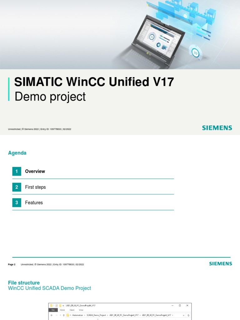 SIMATIC WinCC Unified V17 DemoProject EN 2022 02 08 | PDF | Scada ...