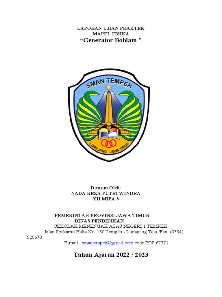 Laporan UPRAK Generator Bohlam | PDF