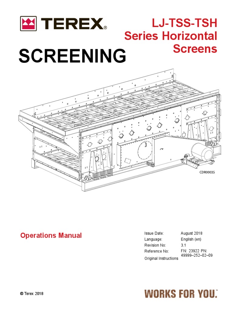 Screen TSS TSH Series O&M FN 23922 (En) Manual de Servicio | PDF ...