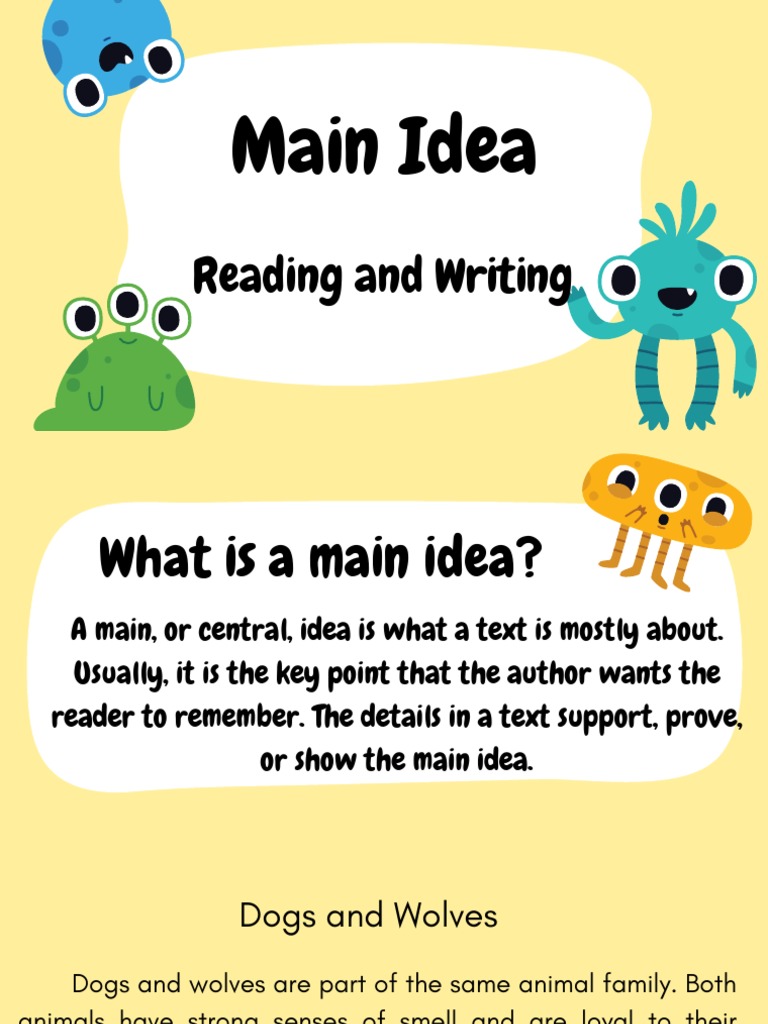 Main Idea & Writing Skills | PDF
