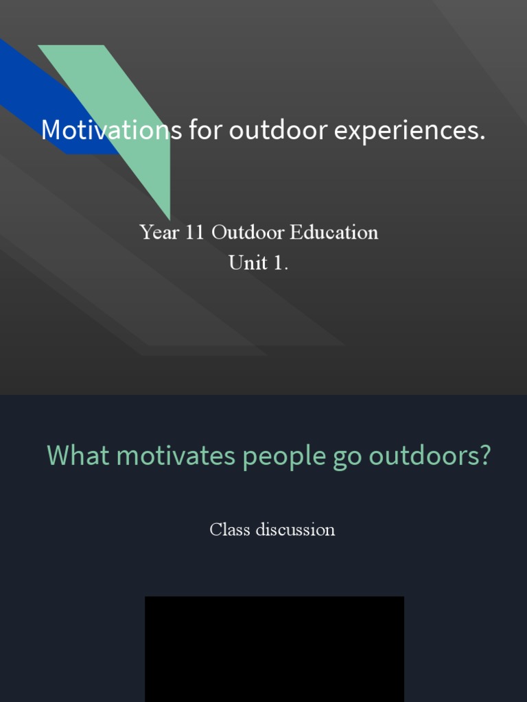 Motivations For Outdoor Experiences | Download Free PDF | Motivational ...