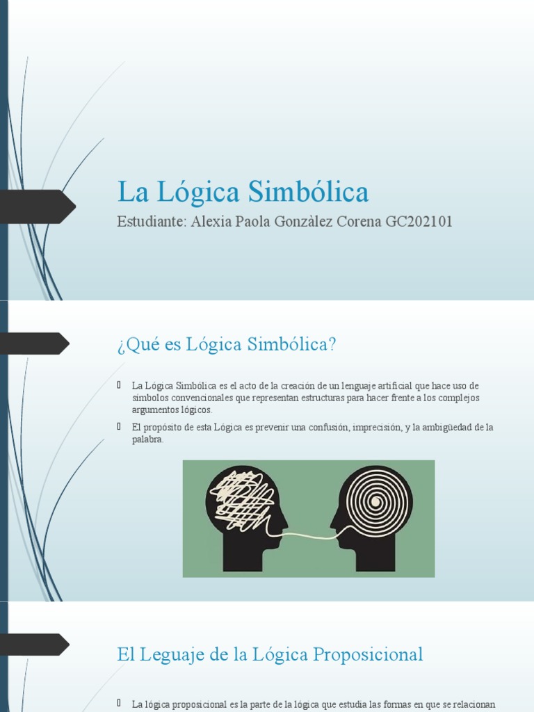 La Lógica Simbólica | PDF | Proposición | Si y solo si