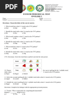 Grade 2 - 1ST Periodical Test | PDF | Linguistics | Cognitive Science