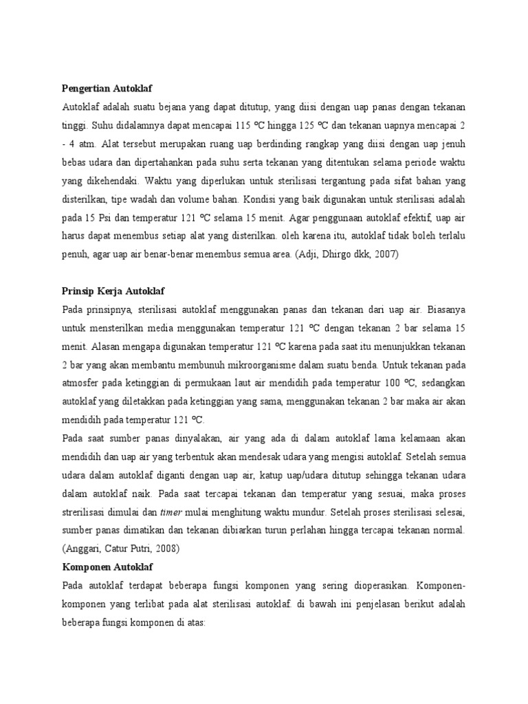 Pengertian Autoklaf | PDF