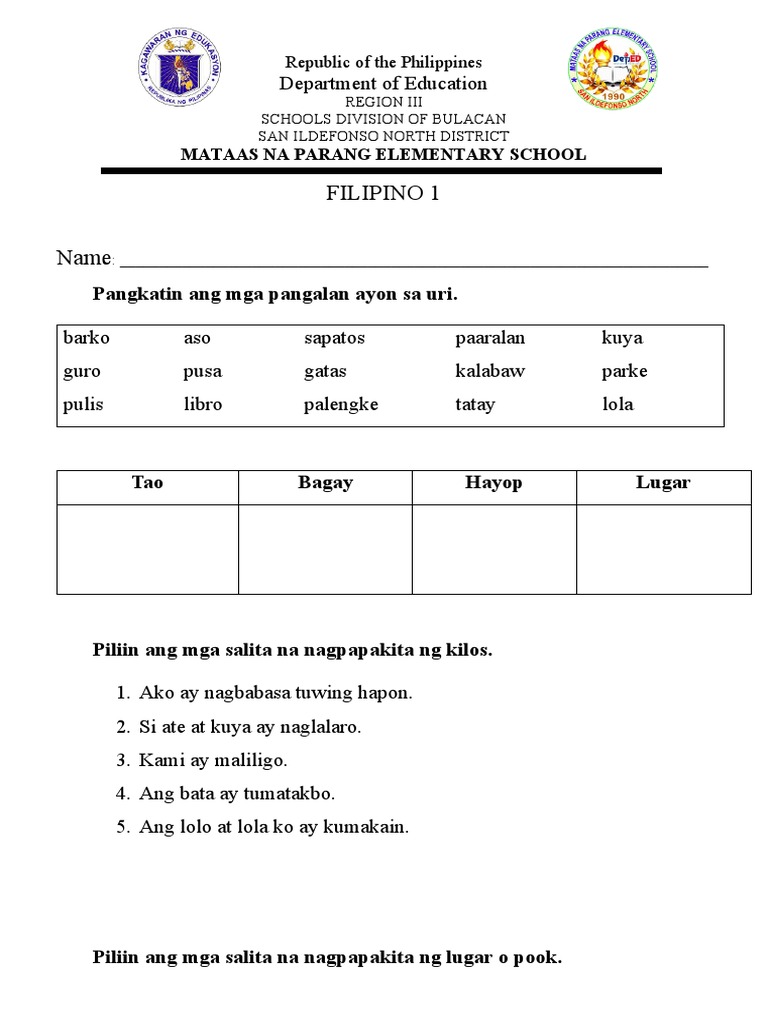 FILIPINO-Periodical Test | PDF