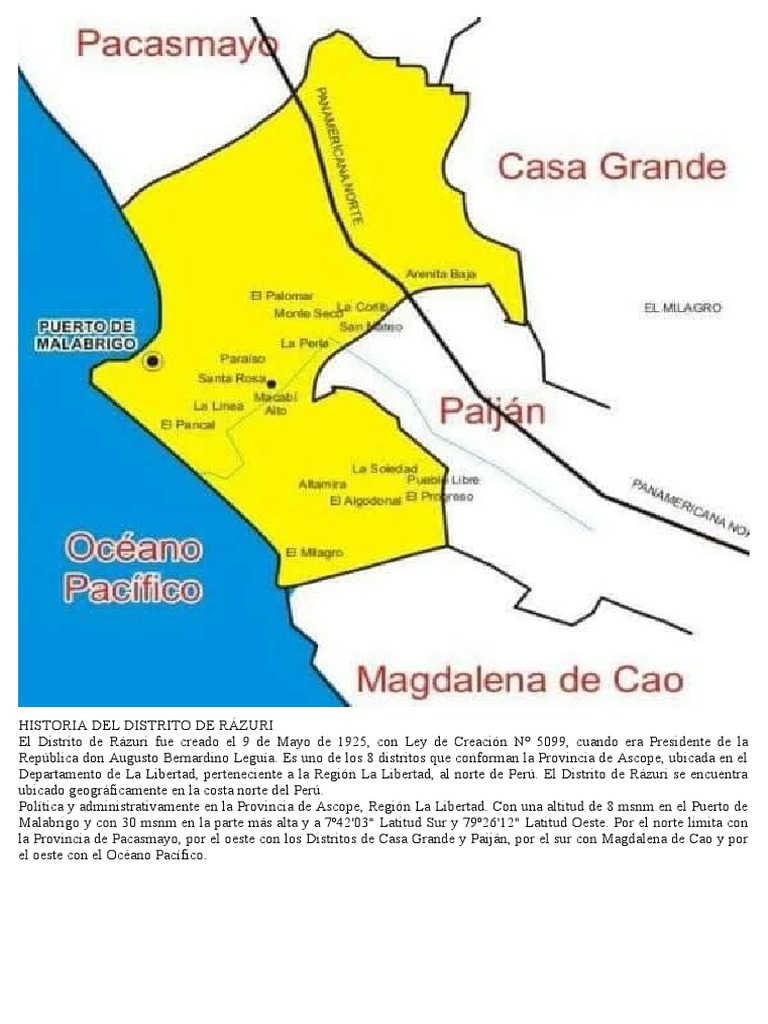 HISTORIA DEL DISTRITO DE RÁZURI | PDF