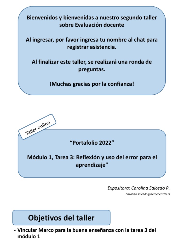 Capacitación, Módulo1 Tarea 3 Portafolio 2022 | PDF | Aprendizaje ...