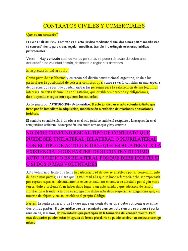 Contratos Civiles y Comerciales | PDF | Instituciones sociales | Derecho privado