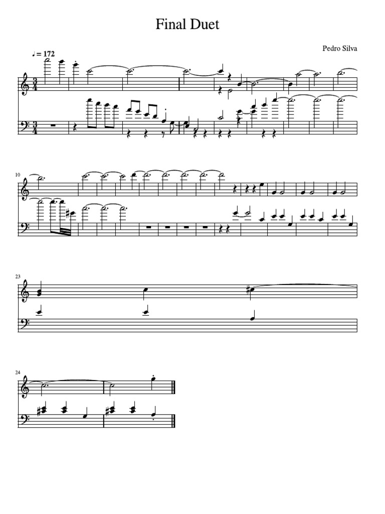 Final Duet - Pedro Silva | PDF