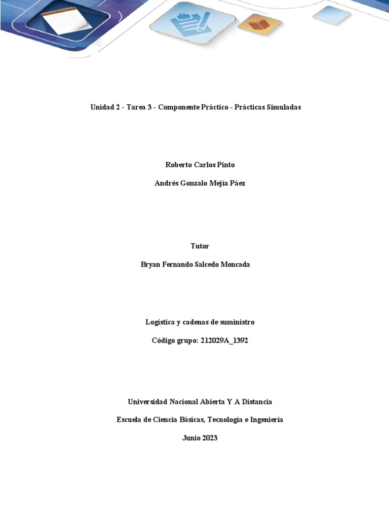 Unidad 2 - Tarea 3 - Componente Práctico - Prácticas Simuladas | PDF ...