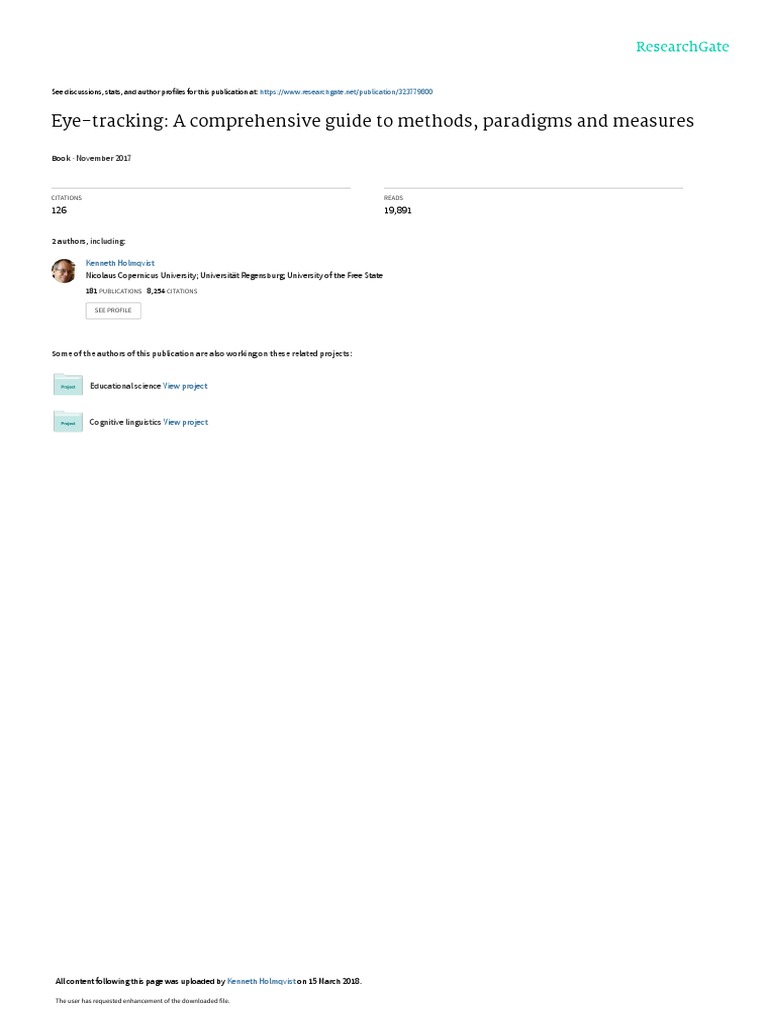 Eye Tracking 2017 | PDF | Visual Perception | Data