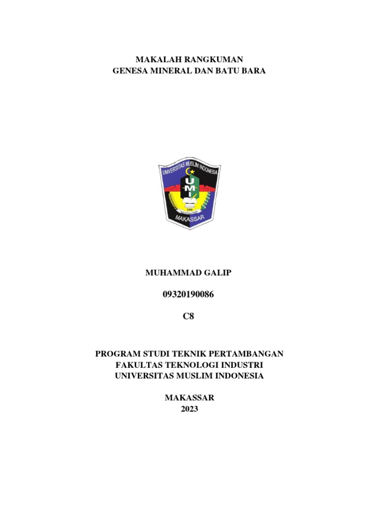Makalah Rangkuman Genesa Minerba Glip | PDF