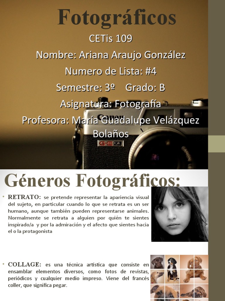 Géneros Fotográficos | PDF
