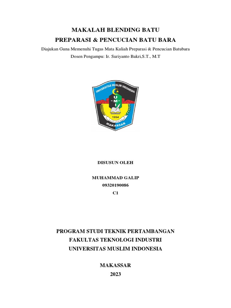 4makala Blending Batubara Galip | PDF | Teknologi & Rekayasa