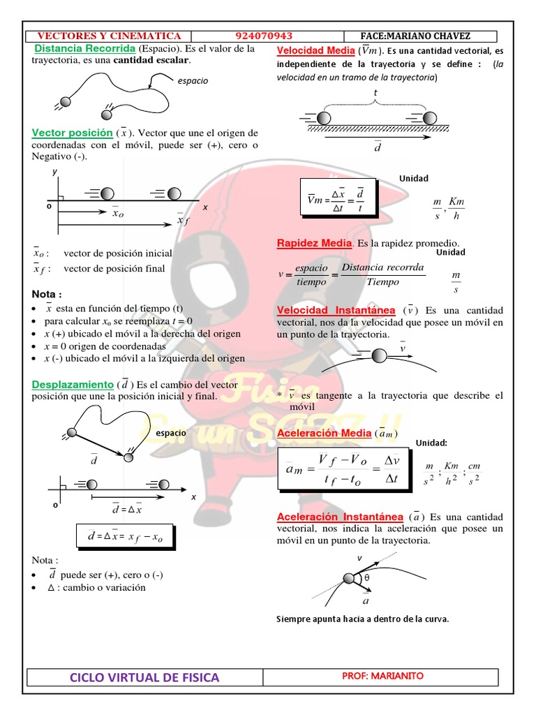 Vectores y Cinematica | PDF | Vector Euclidiano | Velocidad