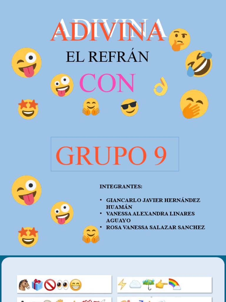 Adivina el Refrán: Juego Divertido | PDF