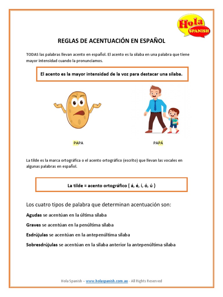 Reglas de Acentuación Worksheet | PDF | Artes del Lenguaje y Comunicación