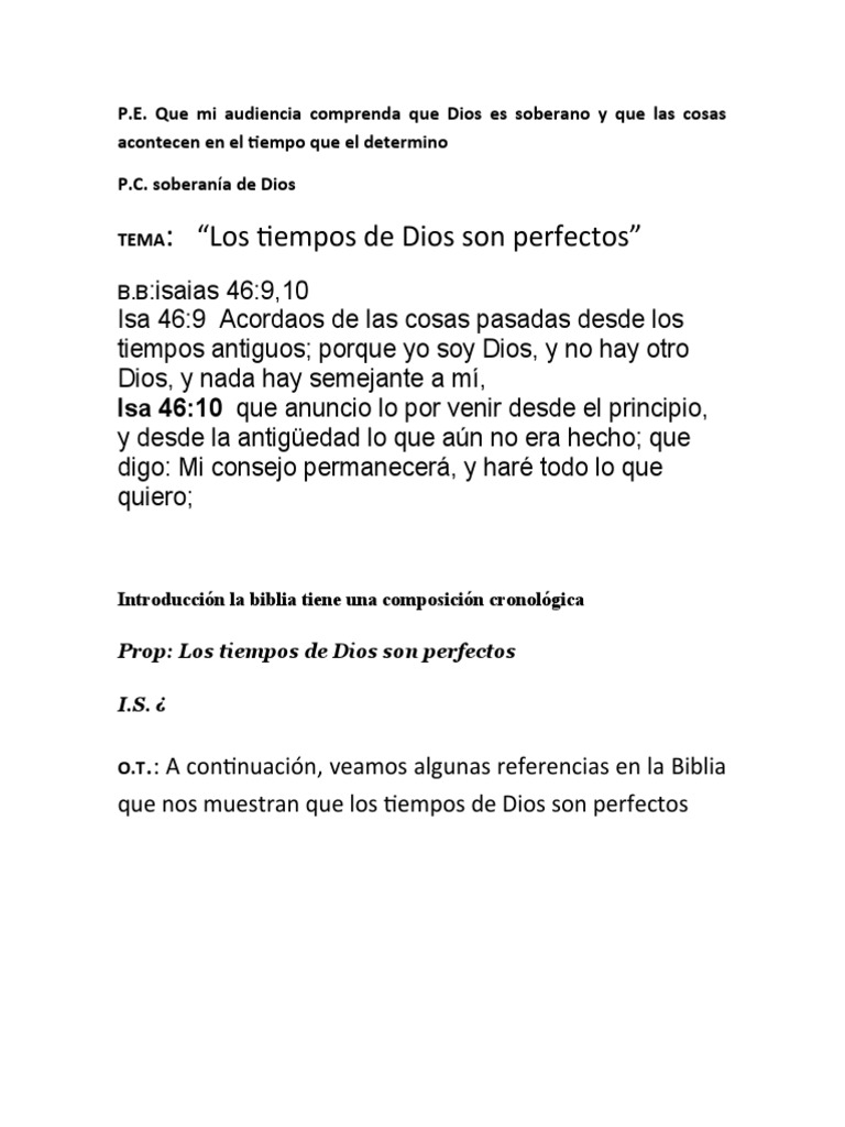 El Tiempo de Dios Es Perfecto | PDF | Jesús | La resurrección de Jesús