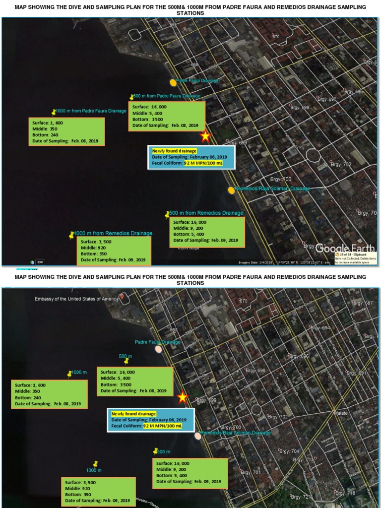 Denr - Edited Map 500 and 1000 M P. Faura and Remedios With Drainage | PDF