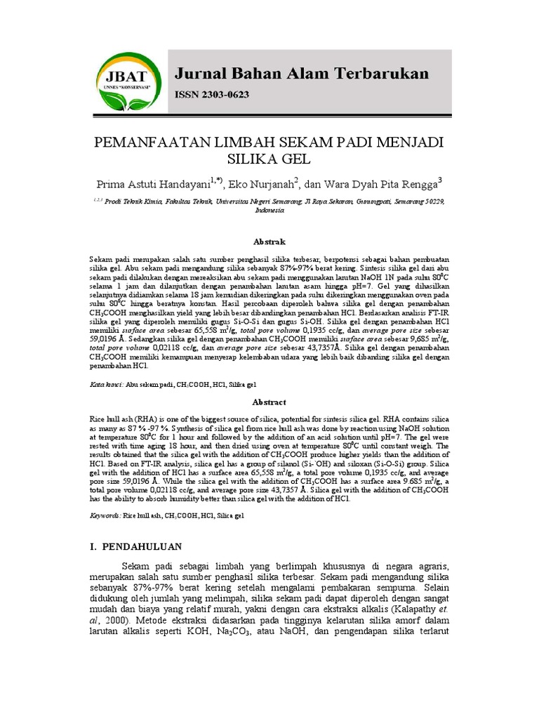 PEMANFAATAN_LIMBAH_SEKAM_PADI_MENJADI_SILIKA_GEL | PDF