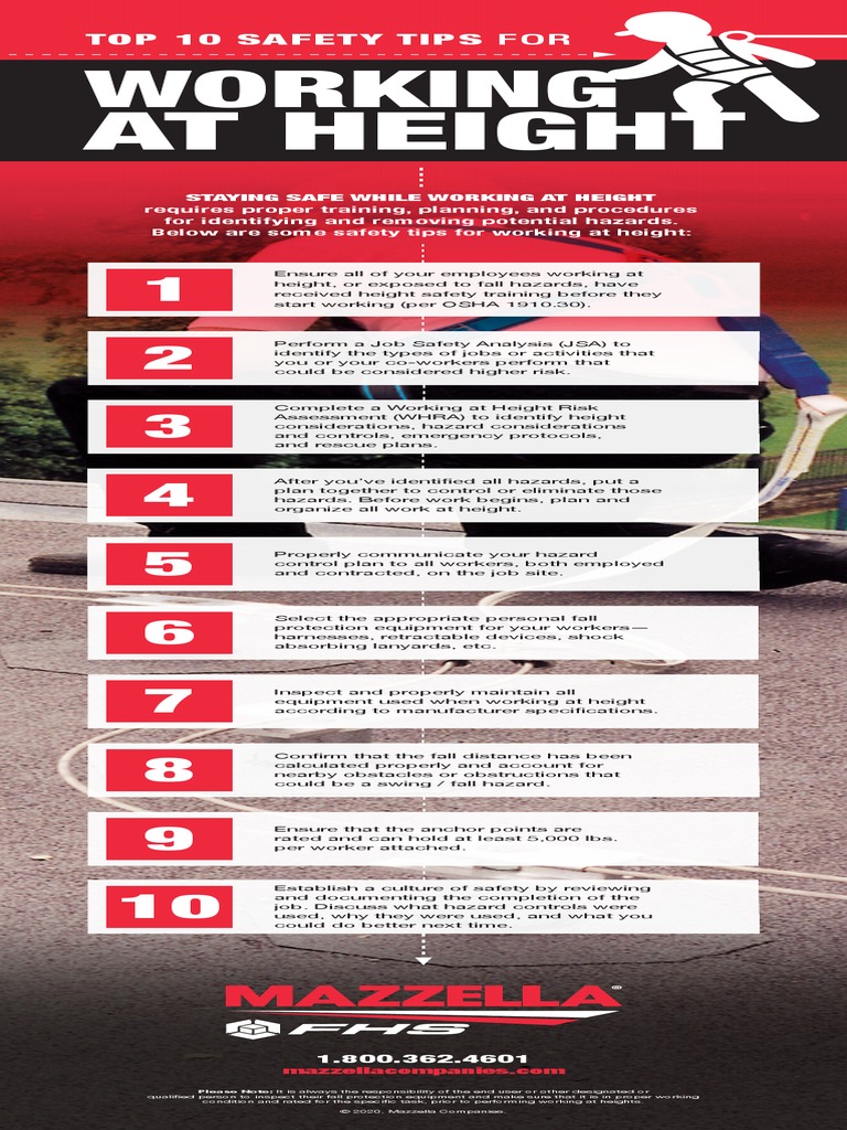 MC WorkingAtHeightsTipsInfographic 0419 | PDF | Labor | Business