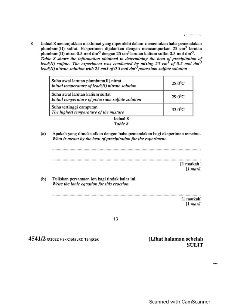 Bab 3 t5 Trial Kimia 2022 | PDF