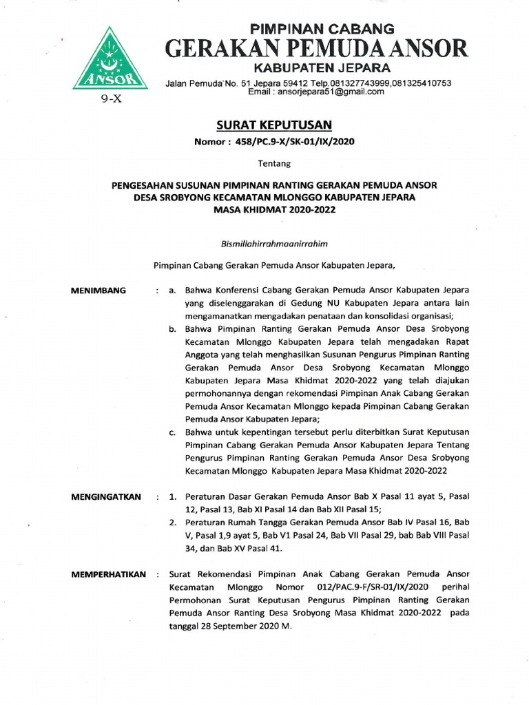 SK PR Ansor Srobyong | PDF