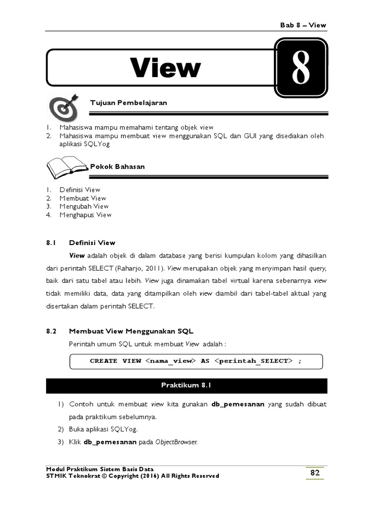 FIX FIX Bab 8 - View | PDF