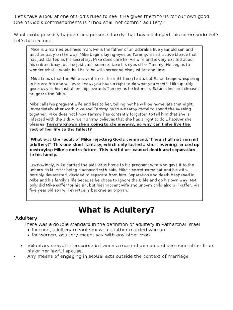 What Is Adultery?: Rest of Her Life To The Fullest? | Download Free PDF ...