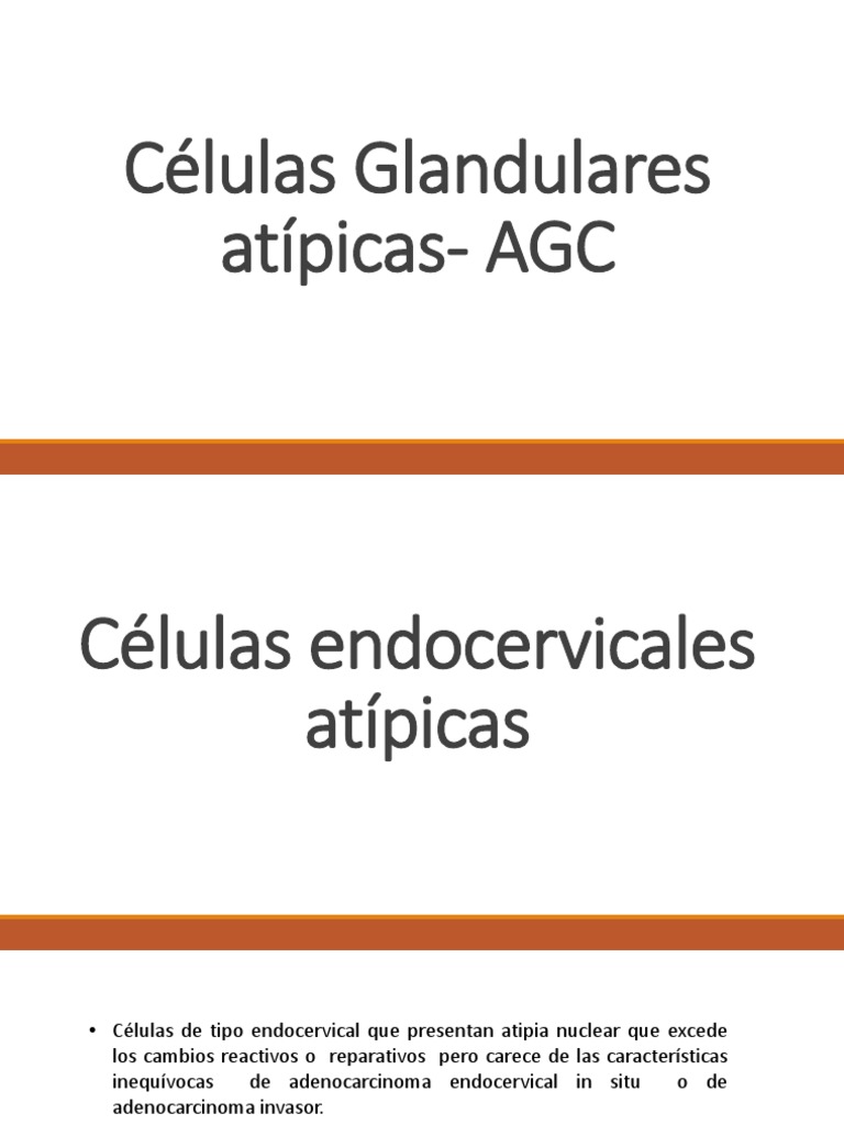 Atipia de Células Glandulares AGC | PDF | Nucleo celular | Biología ...